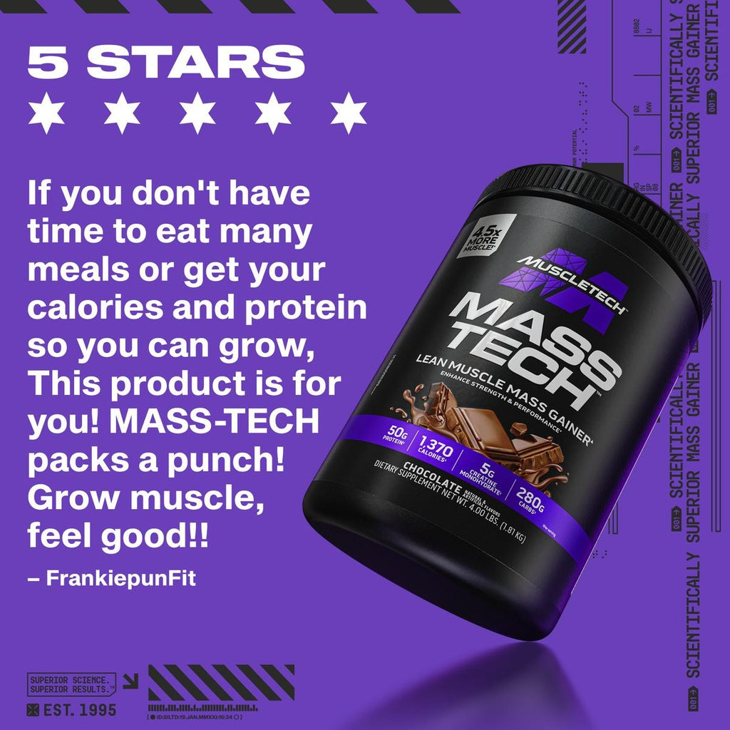 Mass-Tech® Weight Gainer • Build Muscle & Strength | Free Shipping ...