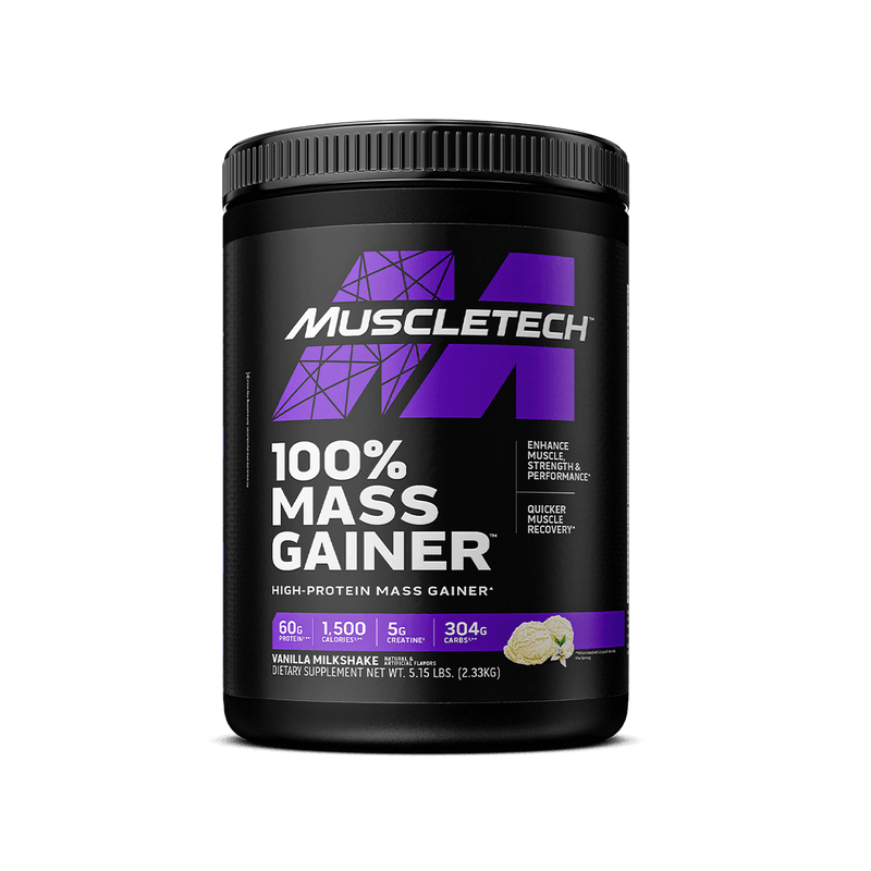 100% Mass Gainer + Retailer Reviews · Vanilla Milkshake · MuscleTech