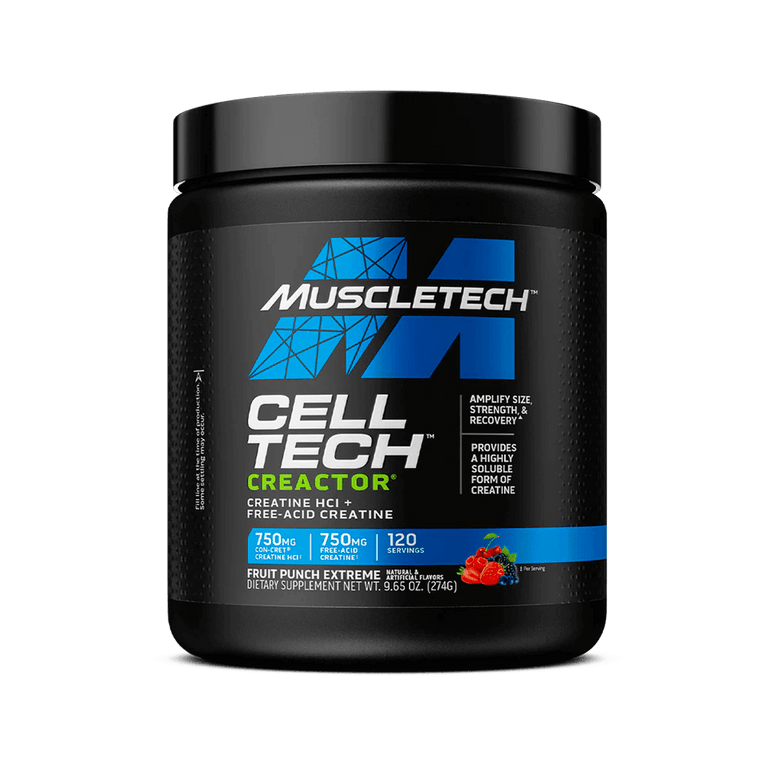 Cell-Tech® Creactor - Con-Cret® Creatine HCI & Free-Acid Power · MuscleTech