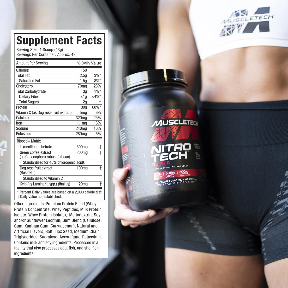 Nitro-Tech Ripped | Lean Whey Protein Powder • MuscleTech · MuscleTech